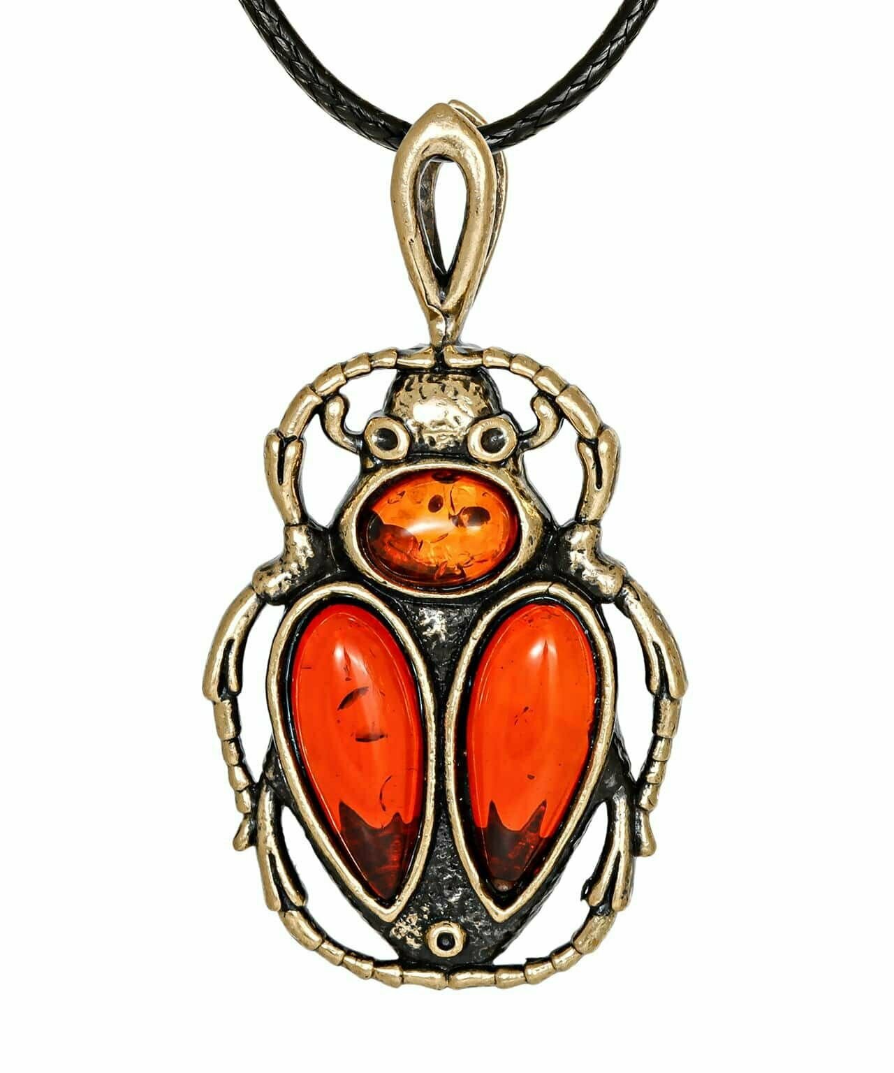 Подвеска, янтарь прессованный