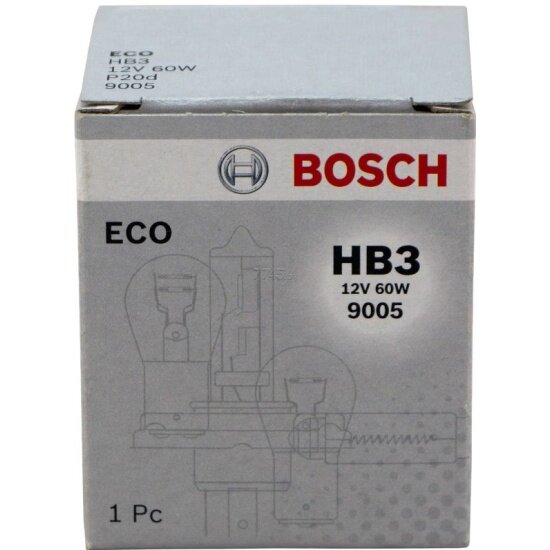 Лампа накаливания Bosch HB3 Eco 60W 12V, 1 шт, 1987302807