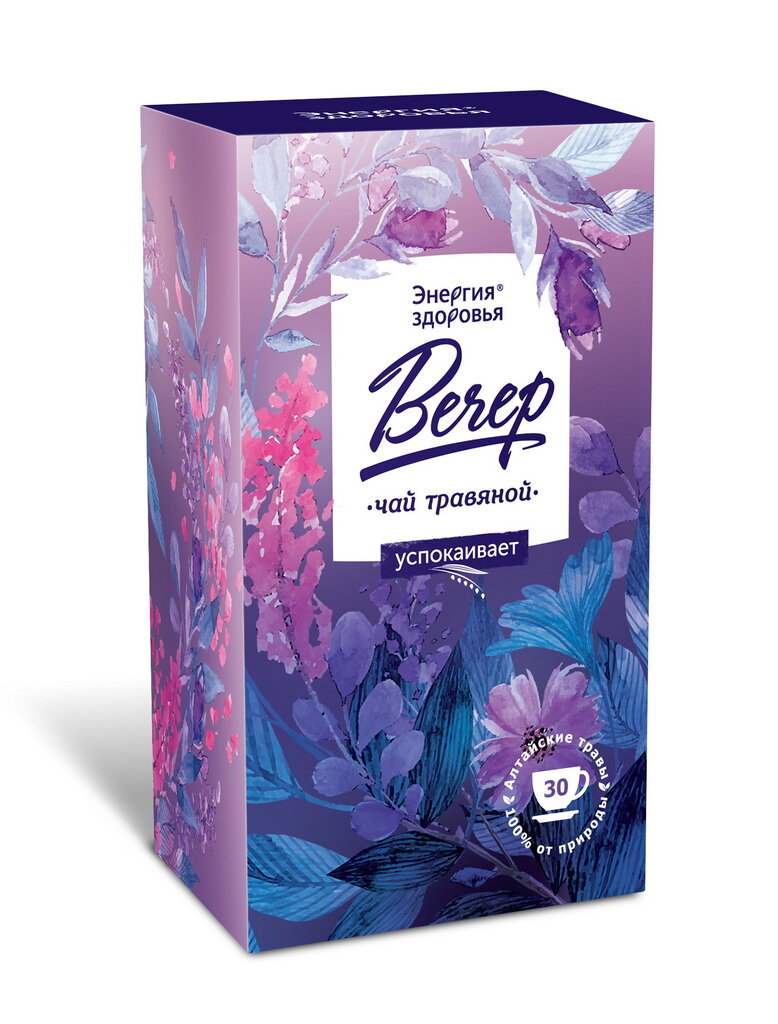 Травяной чай Вечер, 30 фильтр-пакетов по 2,0 г