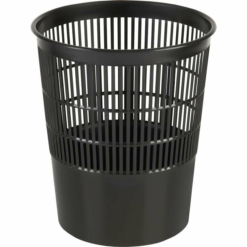 Корзина для мусора Luscan 14 л пластик черная 26х30 см, 1623212