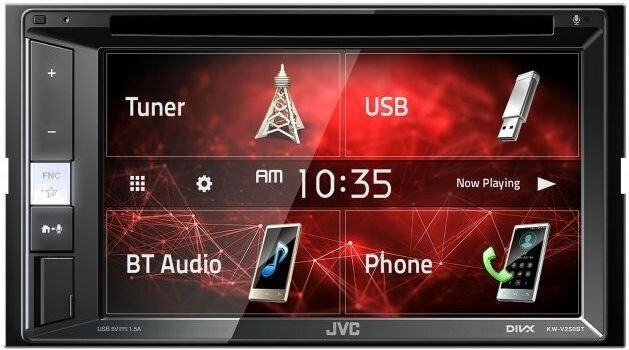 Автомагнитола JVC KW-V250BTM 2DIN 4x50Вт v3.0 DSP 6.2" 3 ПДУ