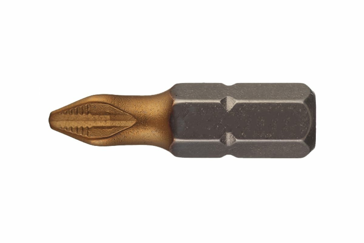 Philips магнитная бита Ph2 25 мм 1/4 дюйма 2 шт титановое покрытие МастерАлмаз 10501011