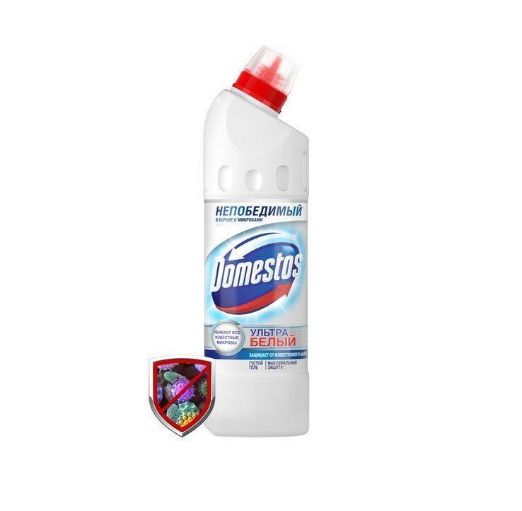 Набор из 3 штук Средство чистящее для унитаза Domestos Ультра белый 500мл