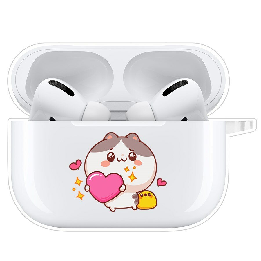 Чехол Krutoff "Clear Case", для AirPods Pro 2, термопластичный полиуретан, бесцветный