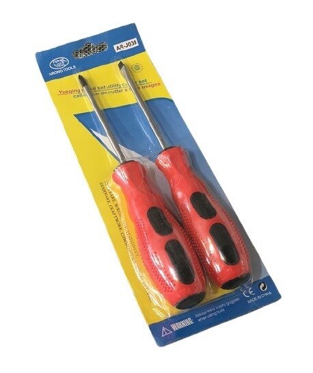 Набор отверток (крестовая, плоская) AR-J030, 2 шт/уп (SL, PH)