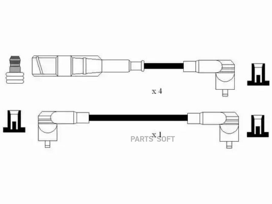 NGK-NTK 0958 Комплект в/в проводов RC-VW227 ()