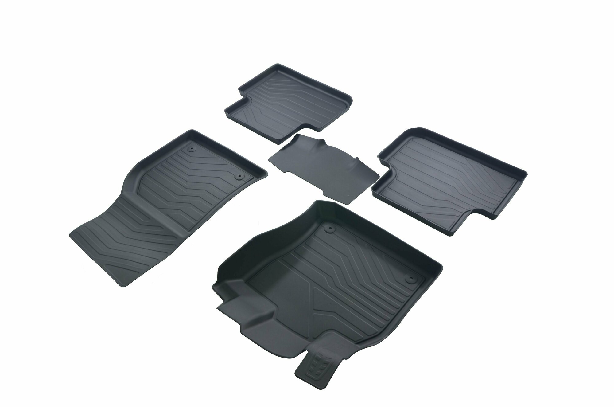 Коврики для салона резиновые SRTK 3D LUX для Volkswagen Tiguan 2 поколение (2016-)