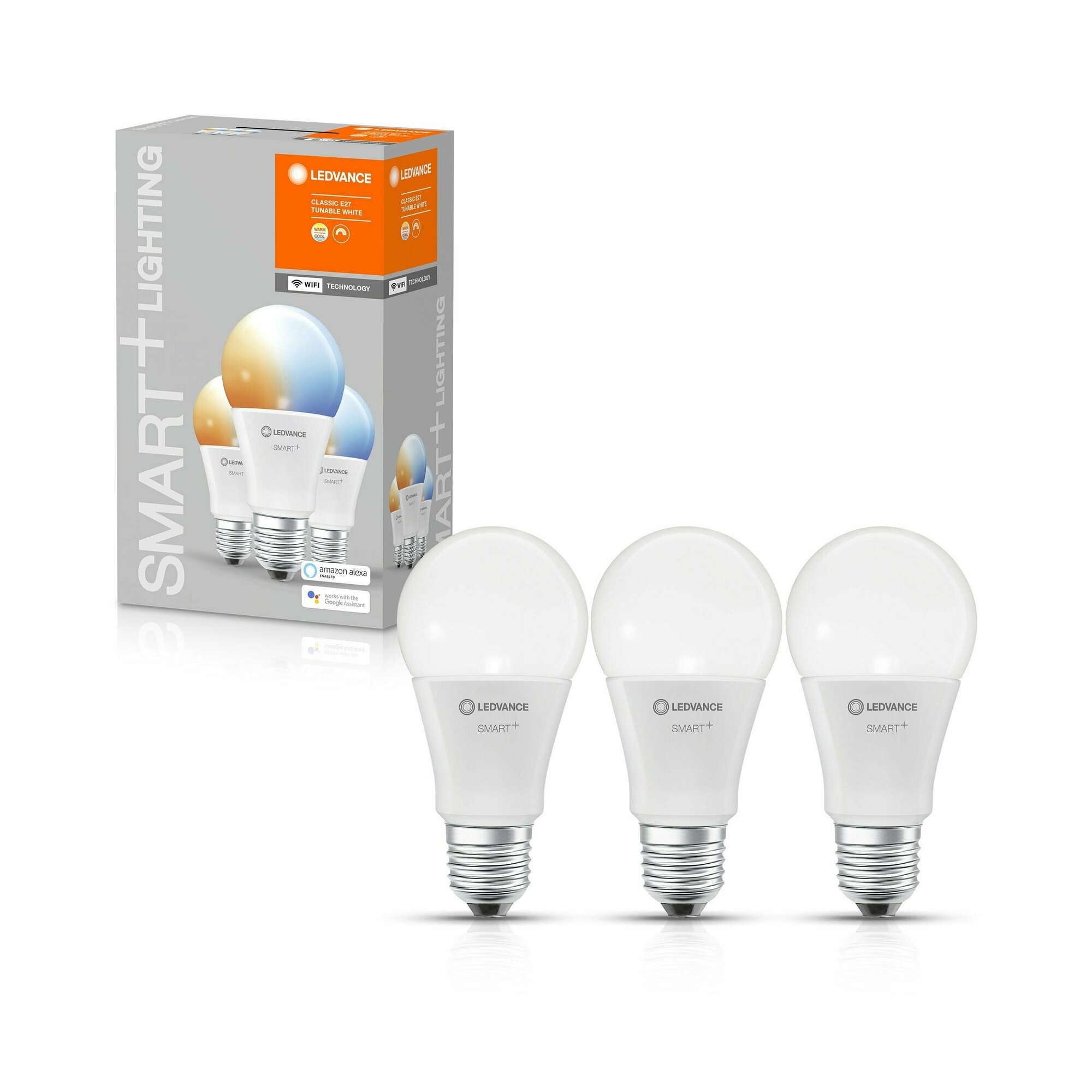Умные диммируемые светодиодные лампы LEDVANCE / OSRAM 10W E27 1055lm матовые, 3 штуки