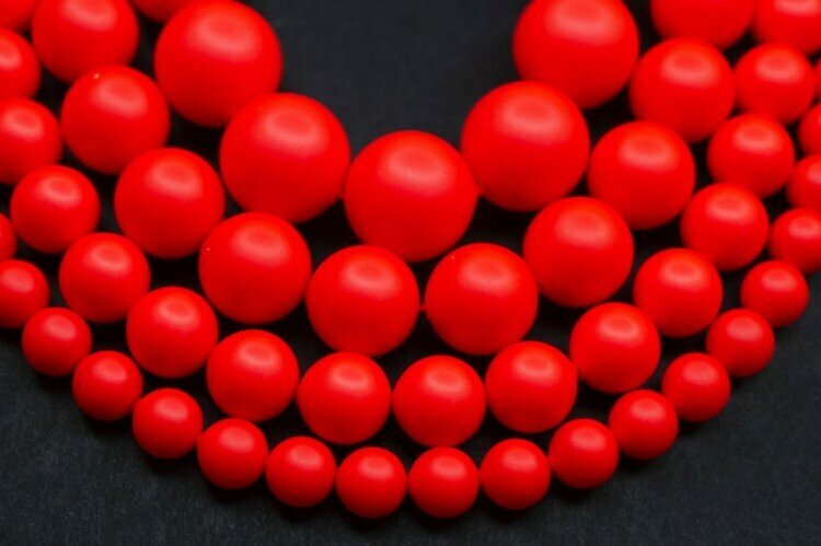 Жемчуг Swarovski 5810 #770 6мм Crystal Neon Red Pearl, 5810-6-770, 10шт