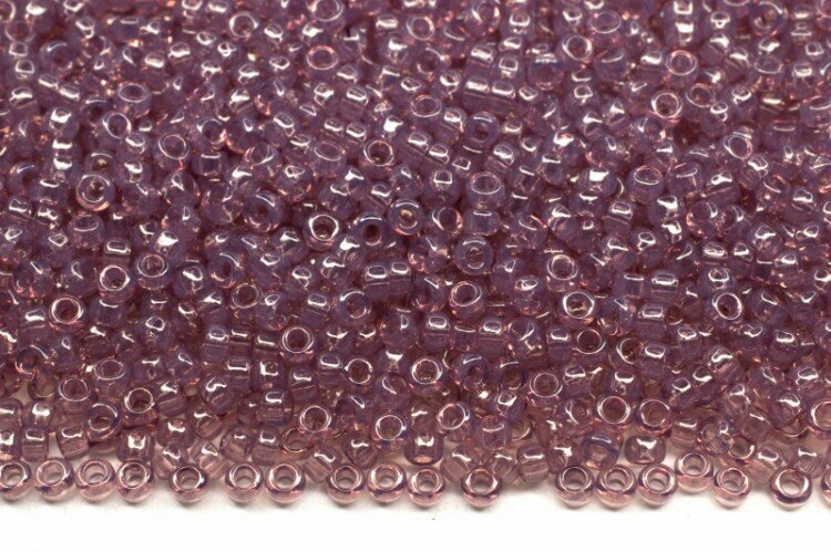 Бисер японский MIYUKI круглый 15/0 #2373 чертополох, прозрачный блестящий, 10 грамм