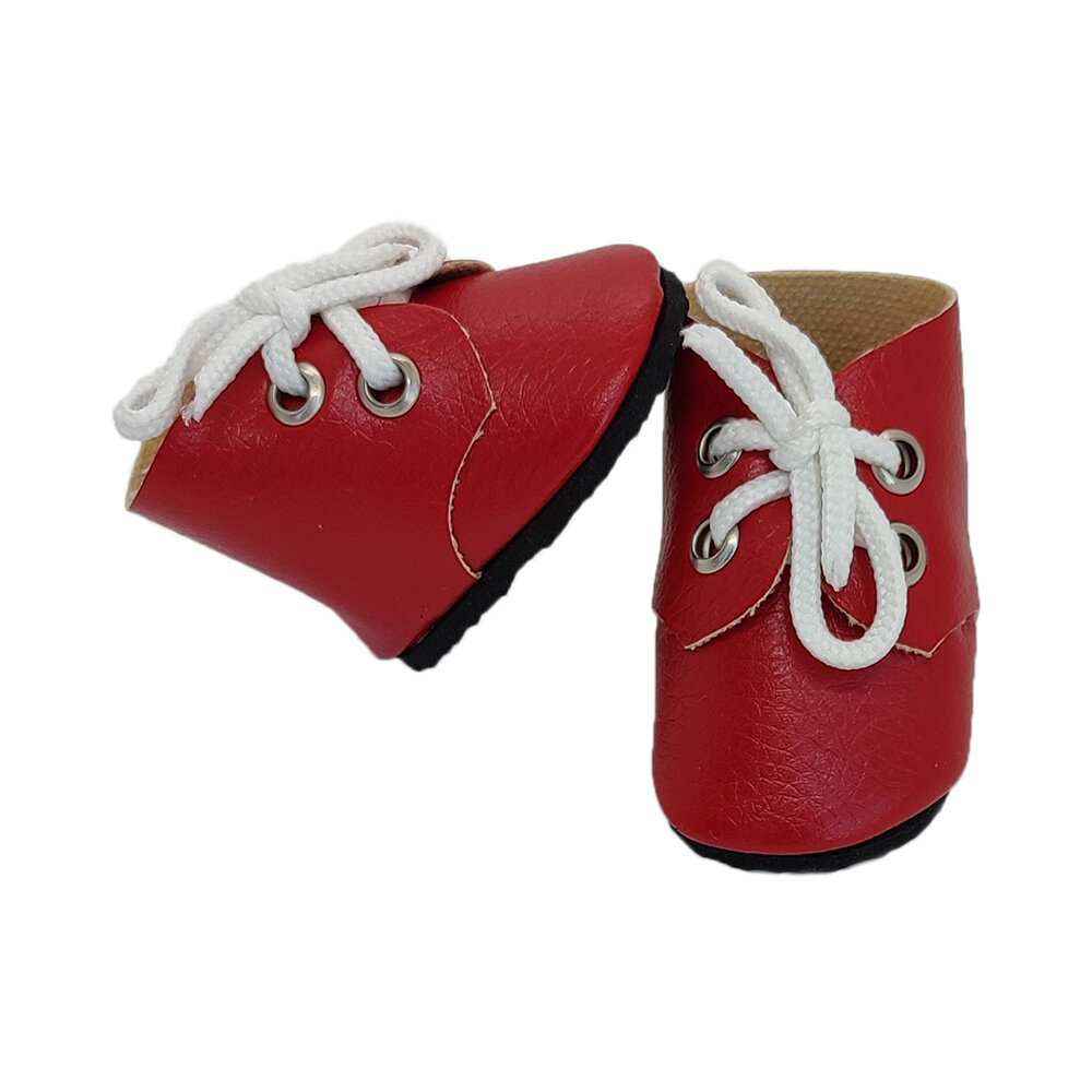 HobbyBe 102 Ботиночки для кукол 5 см Красные - обувь для миниатюрных кукольных персонажей