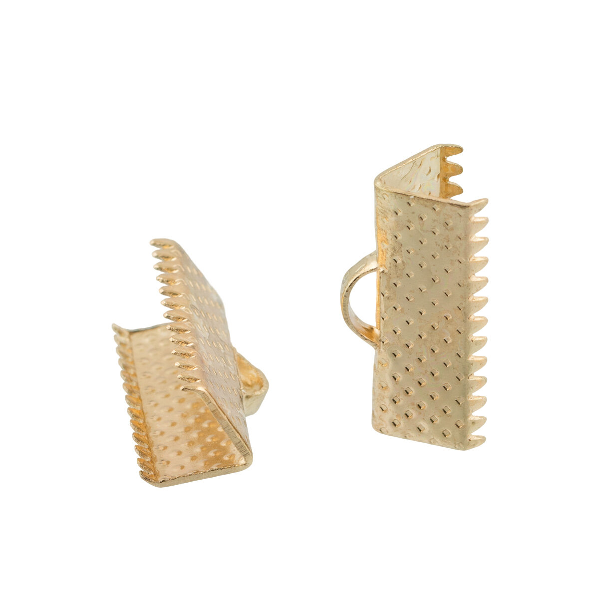 Концевик 30 шт 16х7 мм "Zlatka" упаковка спайка 5х6 шт FMK-E02, 05 под золото