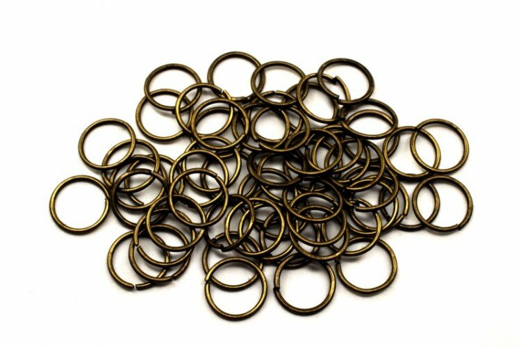 Кольца соединительные 8х0,7мм, разъёмные, цвет античная бронза, железо, 13-091, 10г (около 80шт)