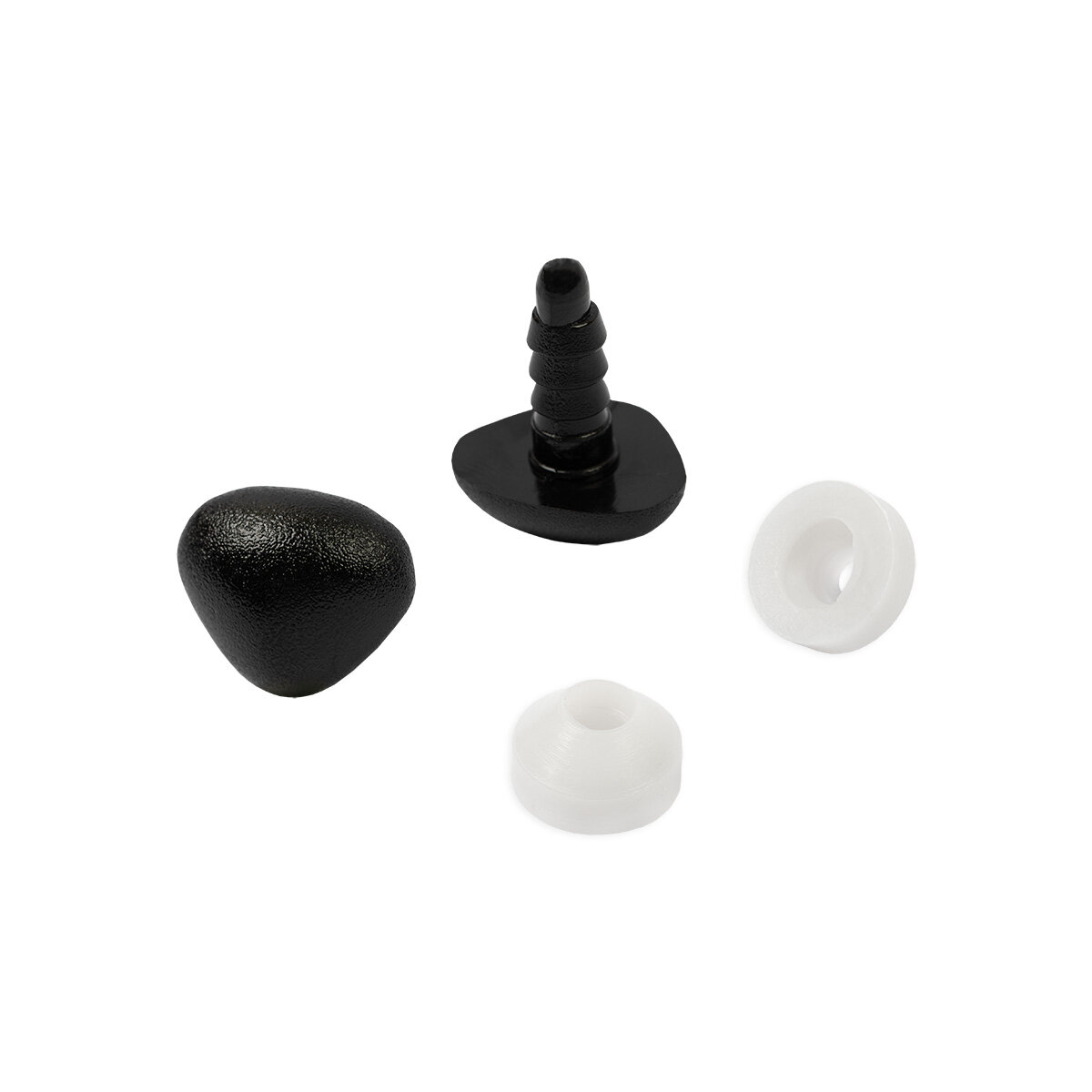 HobbyBe HKT-16 Нос пластиковый с фиксатором 16 мм x 13 мм 1 шт чёрный, для монтажа