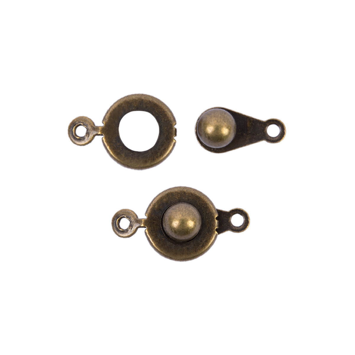 Zlatka Замок для бус шар DC-020/5-NJ40 17×9×4 мм, 5 шт, №04 под бронзу для колье и браслетов