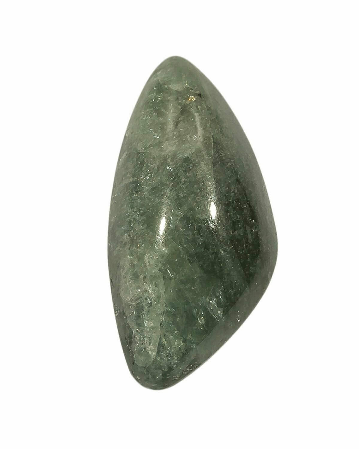 Кабошон из апатита размером 31х16х8 мм.