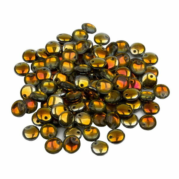 Стеклянные чешские бусины, Lentils, 6 мм, цвет Crystal Marea, 100 шт.