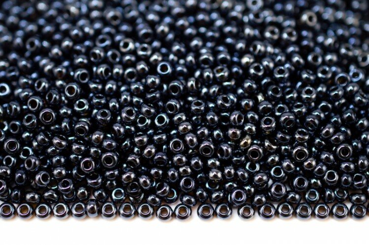 Бисер чешский PRECIOSA круглый 10/0 16140 коричневый прозрачный блестящий, 20 грамм