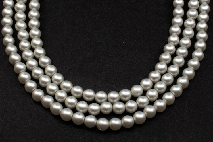 Жемчуг Preciosa, цвет 70543 матовый серый, 4мм, 10шт