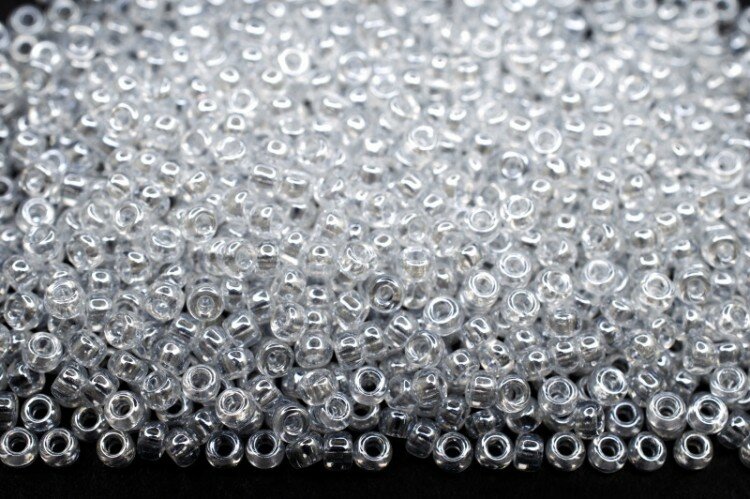 Бисер японский MIYUKI круглый 11/0 #0160 хрусталь, глянцевый, 10 грамм