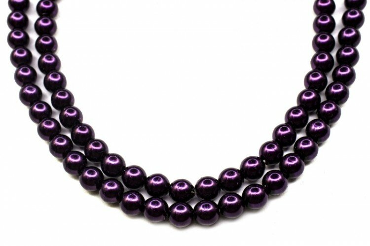 Жемчуг Preciosa, цвет 70023 фиолетовый, 4мм, 10шт