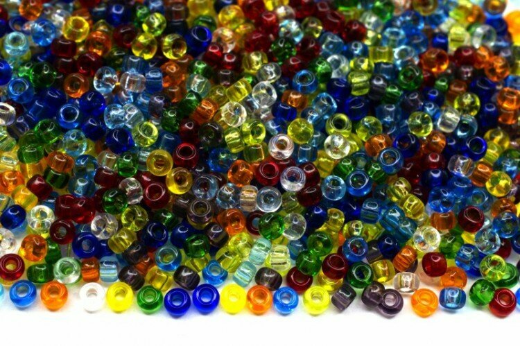 Бисер японский MIYUKI круглый 11/0 MIX16 радуга, микс Rainbow, 10 грамм