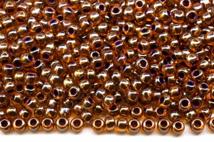 Бисер японский TOHO круглый 11/0 #1825 гиацинт/фиолетовый радужный, окрашенный изнутри, 10 грамм