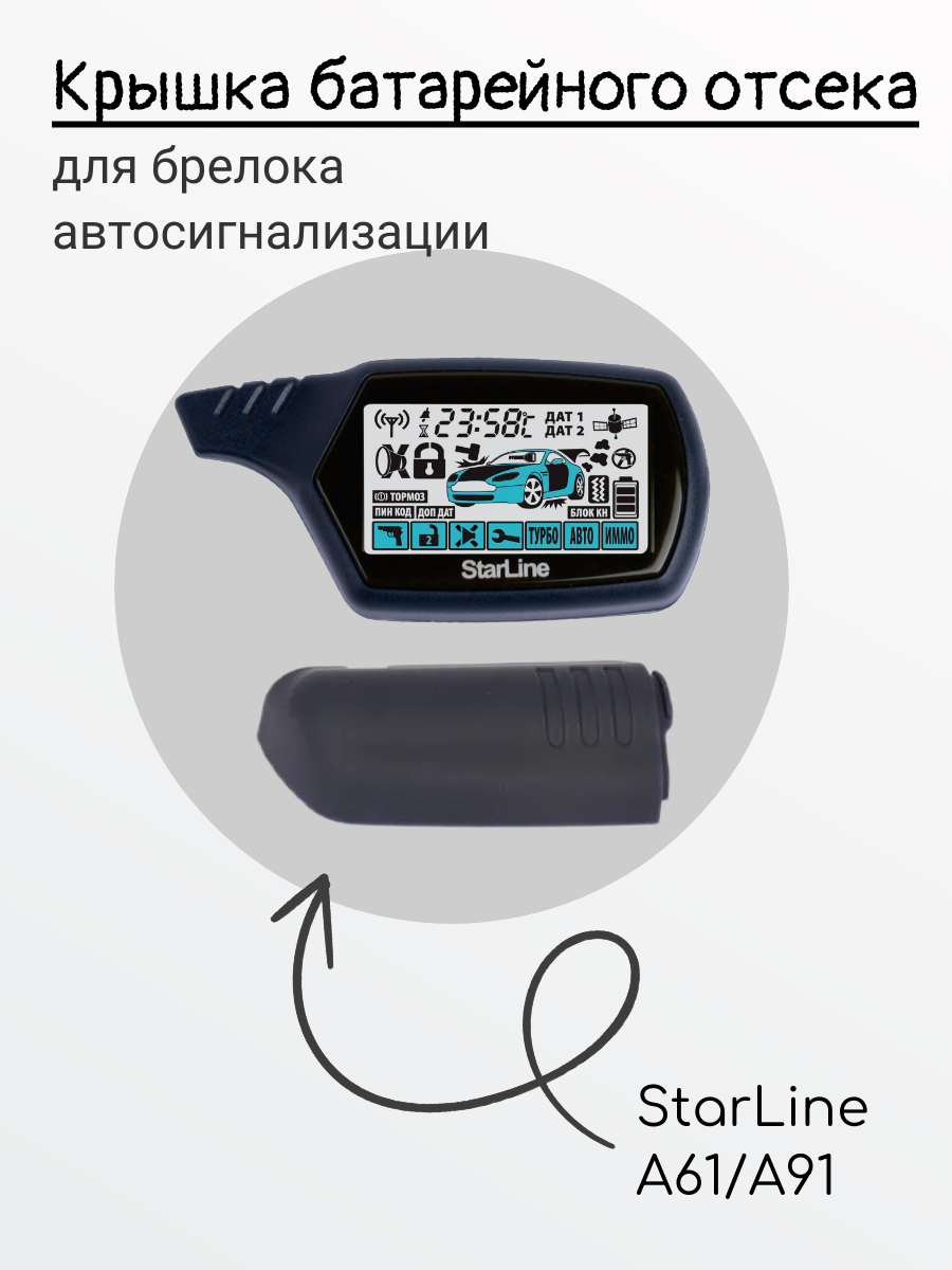 Крышка StarLine A91, A61 Старлайн a91 a61 от батарейного отсека пульта / брелка (оригинал)