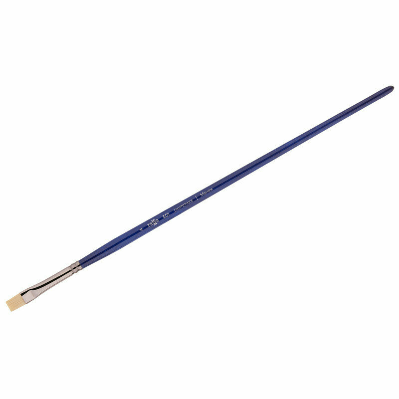 Кисть художественная синтетика упругая Гамма "Манеж", плоская №4, длинная ручка, 300066