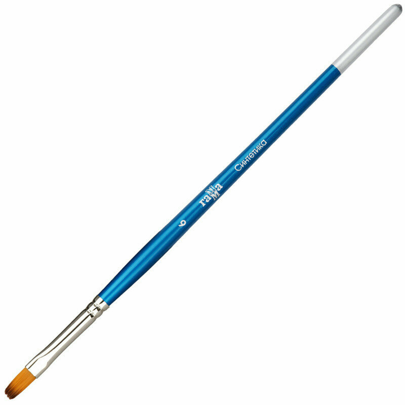 Кисть синтетика Гамма, плоскоовальная №06, 338338