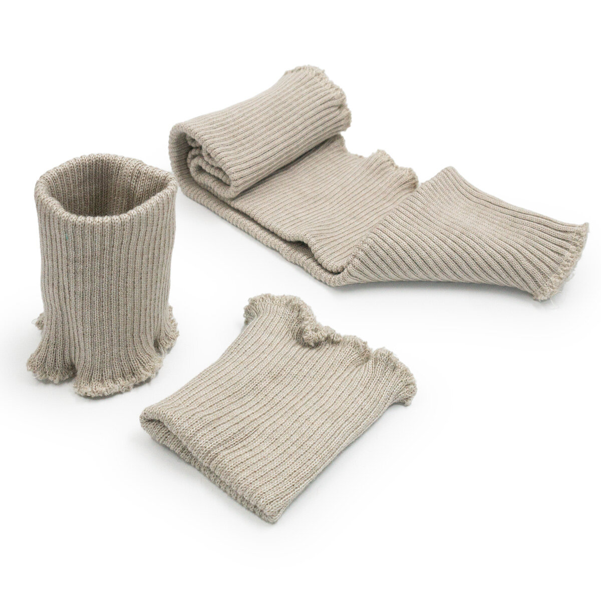 Подвяз 42*10см в 2 сложения + 2 манжета 8,5*9,5см, плотные, трикотажные (848 жемчуг - светло-бежевый)