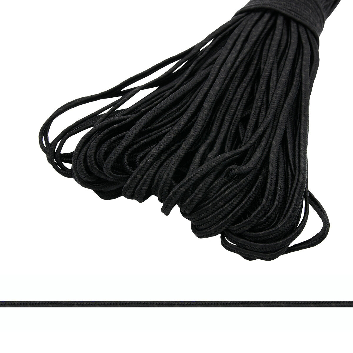 Сутажный шнур для рукоделия и шитья, 3 мм*25 м, черный, Красная лента