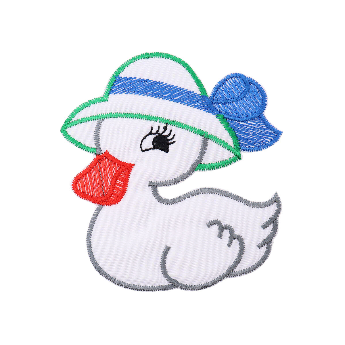 14057 Термоаппликация 'Уточка', белый, 73*81мм, упак/10 шт