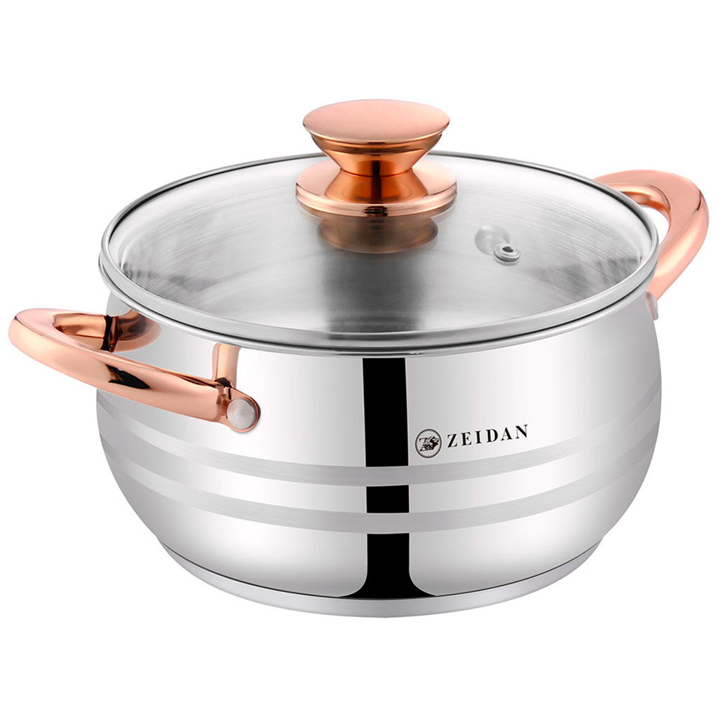 Кастрюля Zeidan Z-501071 6.1 л (серебристый)