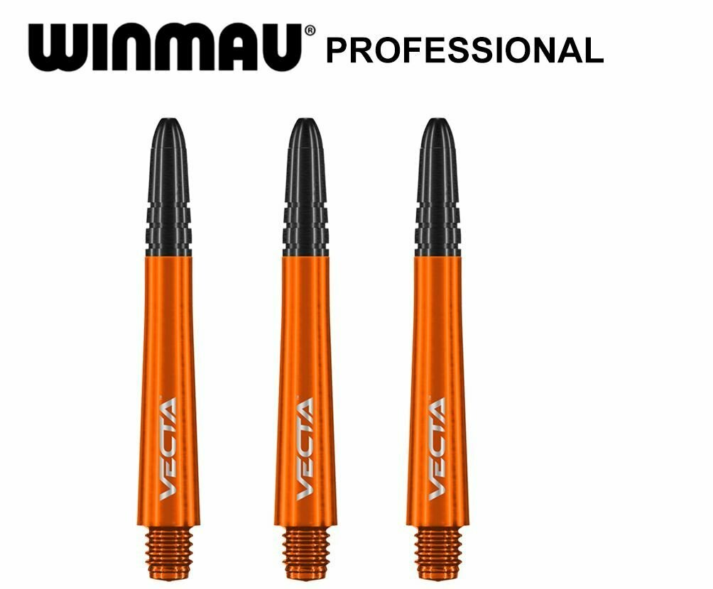 Композитные хвостовики 3шт (Orange, Medium, 39mm) Winmau Vecta. Аксессуары для дротиков Дартс.
