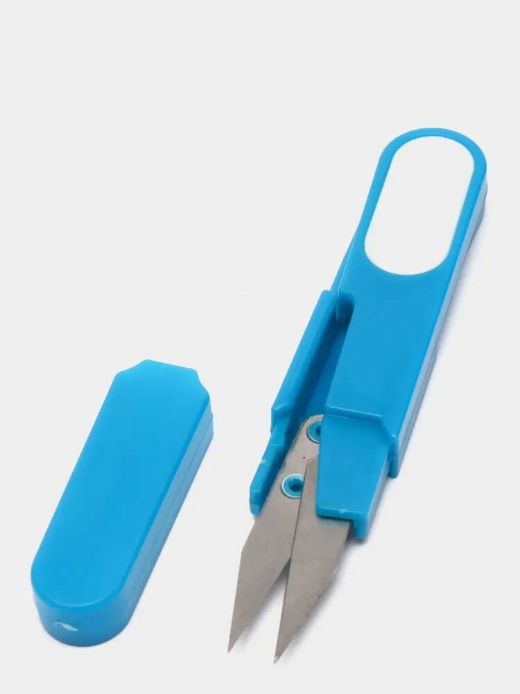 Ножницы рыболовные, цвет синий, в футляре, кусачки для лески