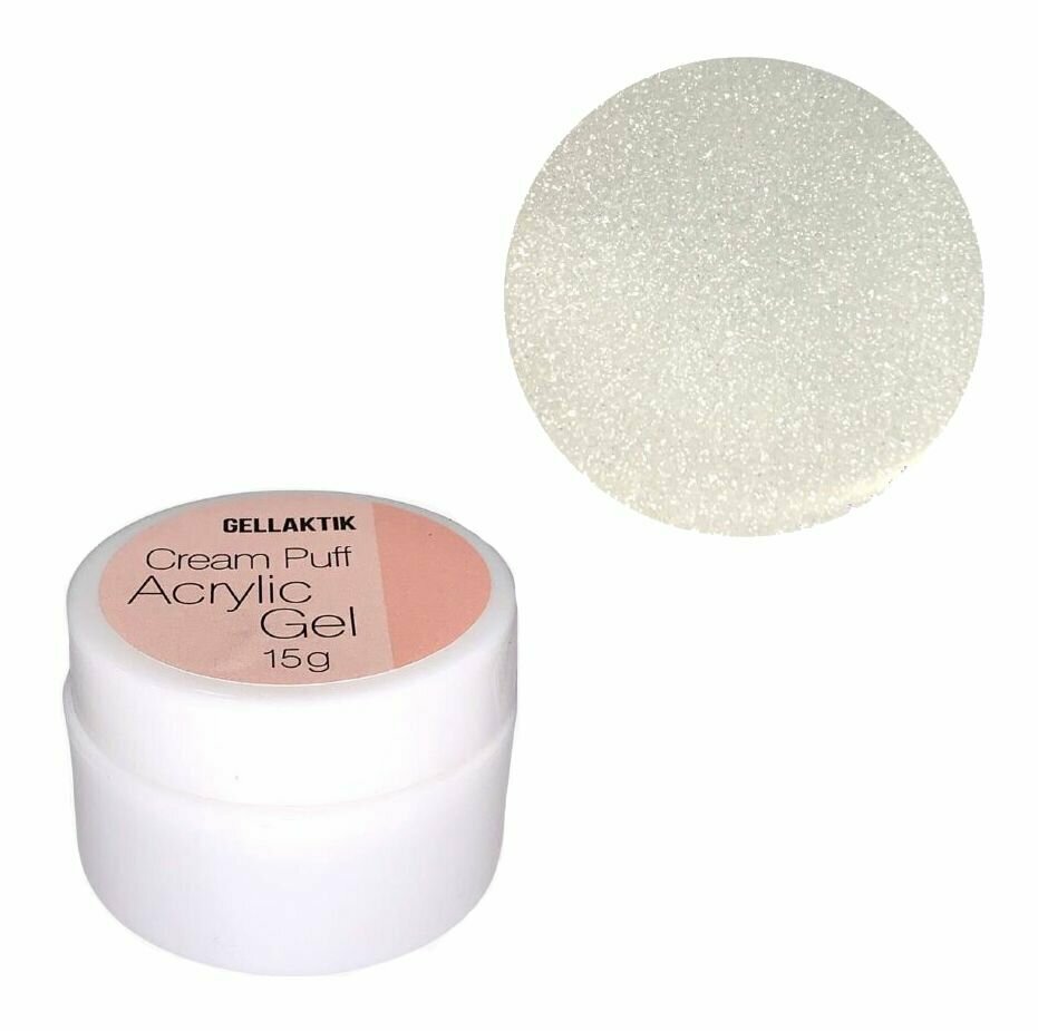 Gellaktik Акригель с шиммером CREAM PUFF ACRYLIC GEL №02 15 гр