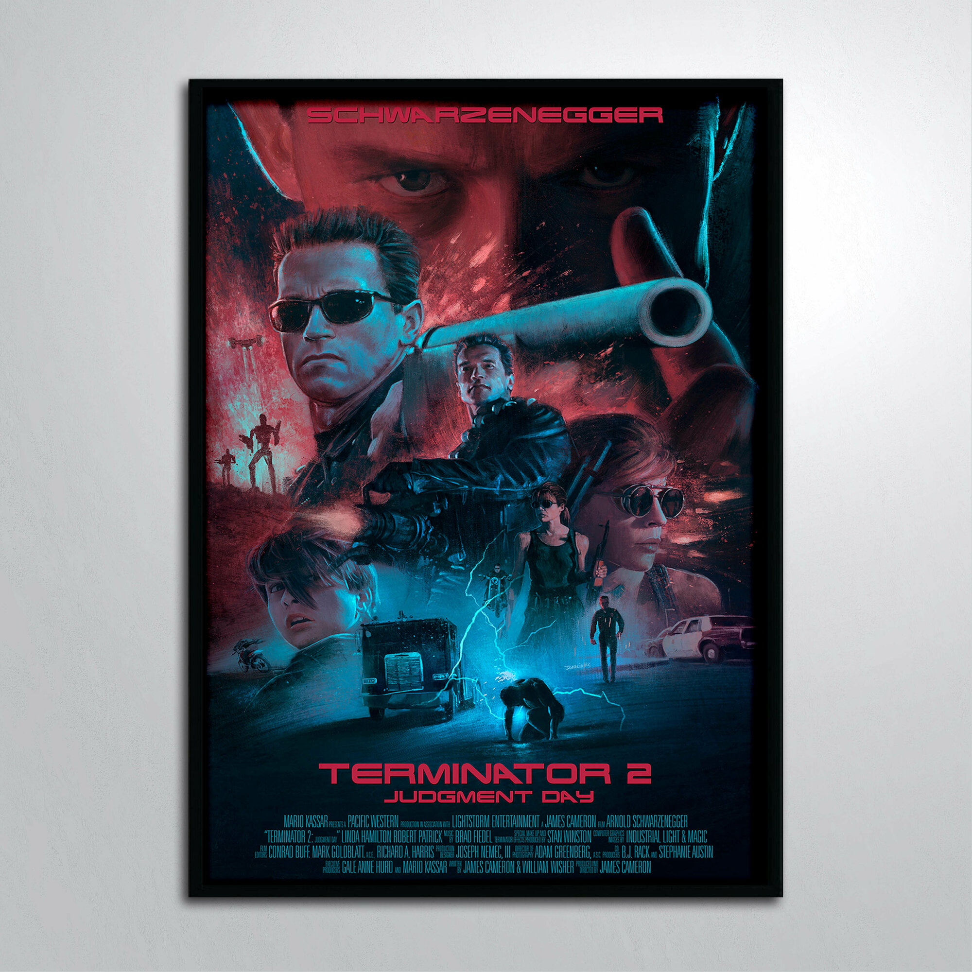 Постер без рамы/Джеймс Кэмерон Терминатор 2 Судный день Карандаш Terminator 2 Judgment Day