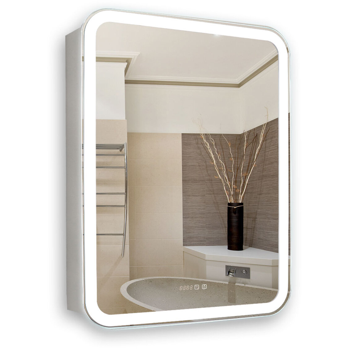 Зеркало-шкаф Azario Фиджи 800х602 LED-00002363