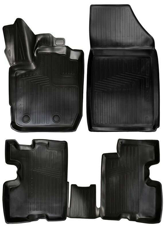 Резиновые коврики Renault для ARKANA всех комплектаций, 3D ковры с бортиками, в салон автомобиля