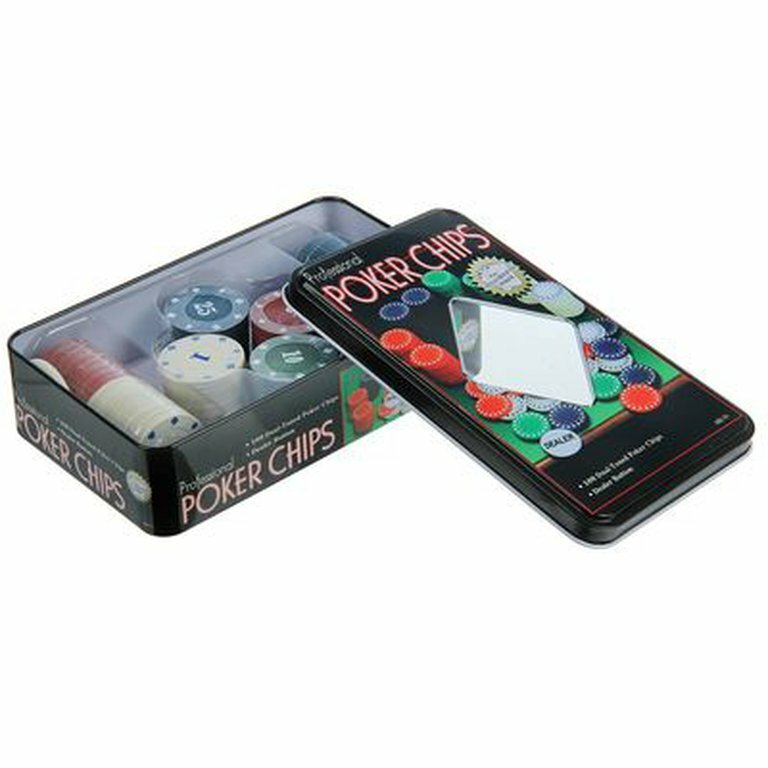 Набор для покера 100 фишек с номиналом