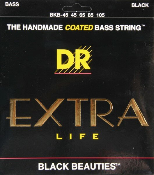 Струны для бас-гитары DR Extra Life Black Beauties BKB-45 45-105