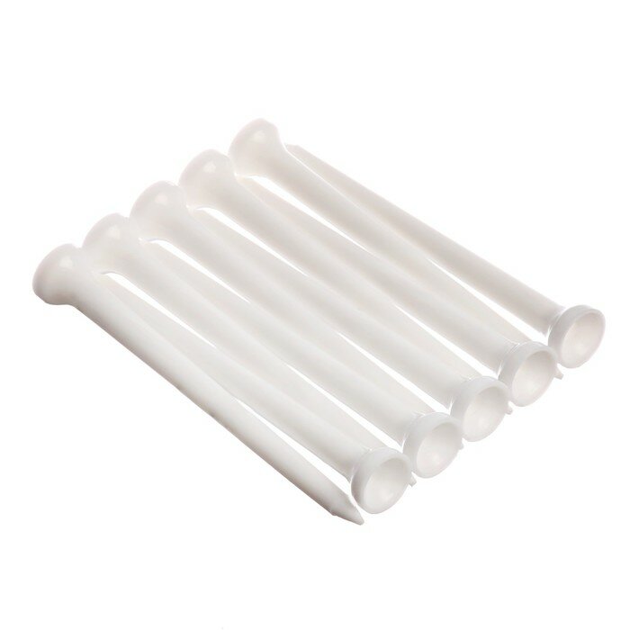 Набор подставок для гольф мяча из пластика, h=8.3 см, 10 шт, белые