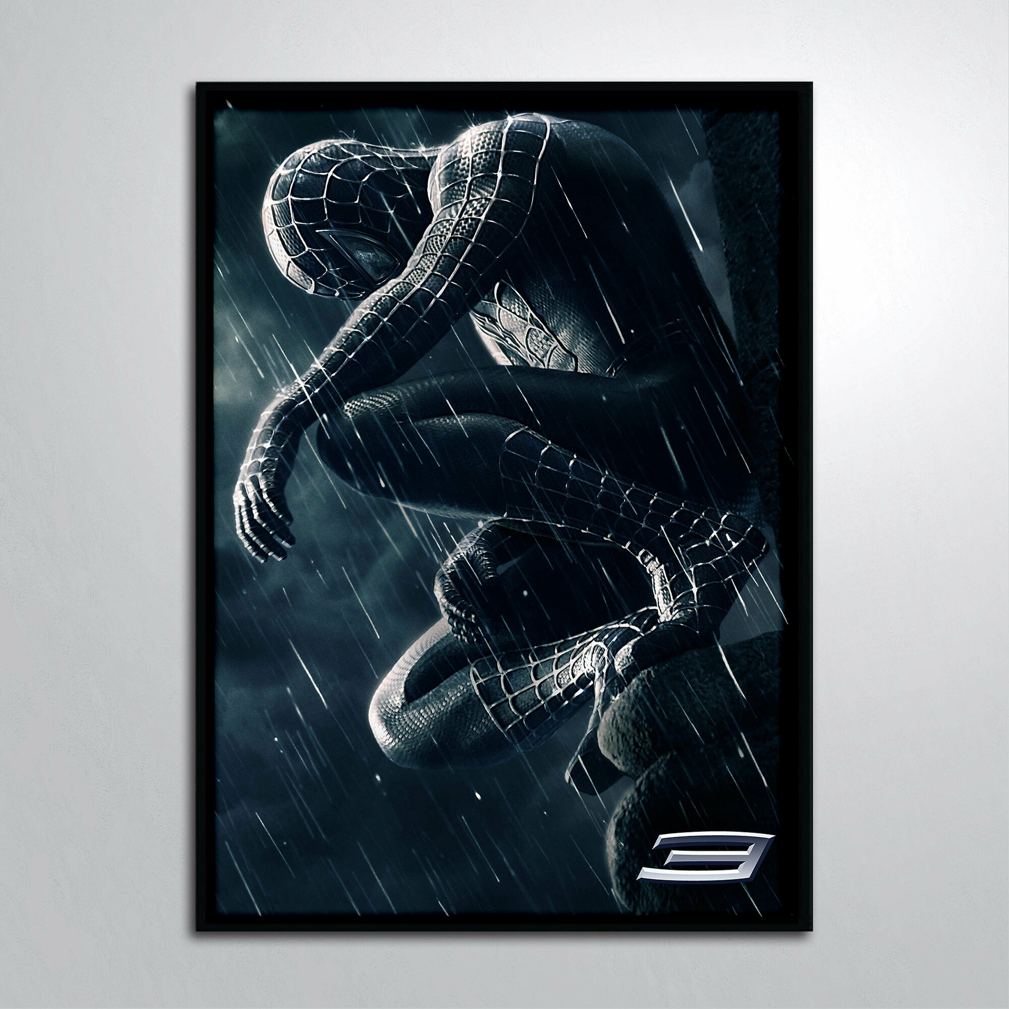 Постер без рамы/Тоби Магуайр Человек-паук 3 Враг в отражении Дождь Spider Man (А2/420х594)