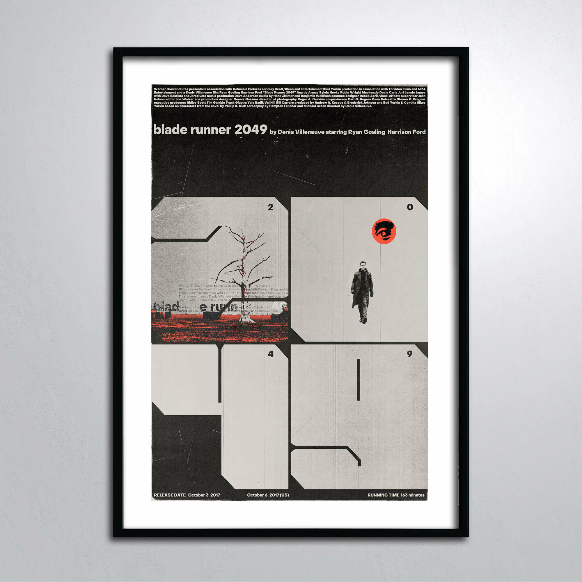 Постер без рамы/Дени Вильнёв Бегущий по лезвию Райан Гослинг Ана де Армас Винтаж 2 2049 Blade Runner 2049