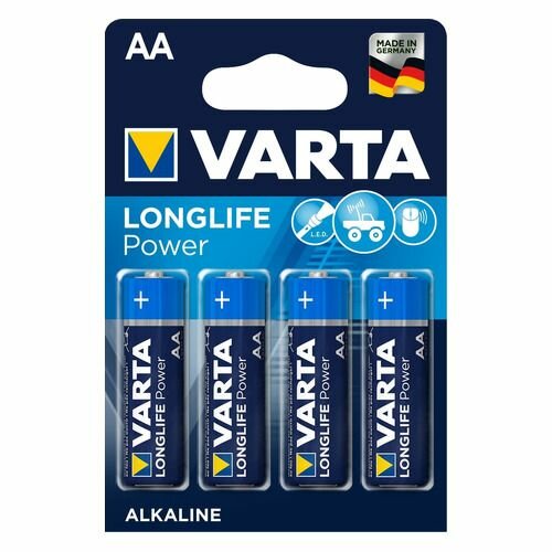 AA Батарейка VARTA Longlife power High Energy LR6 BL4 Alkaline, 4 шт.