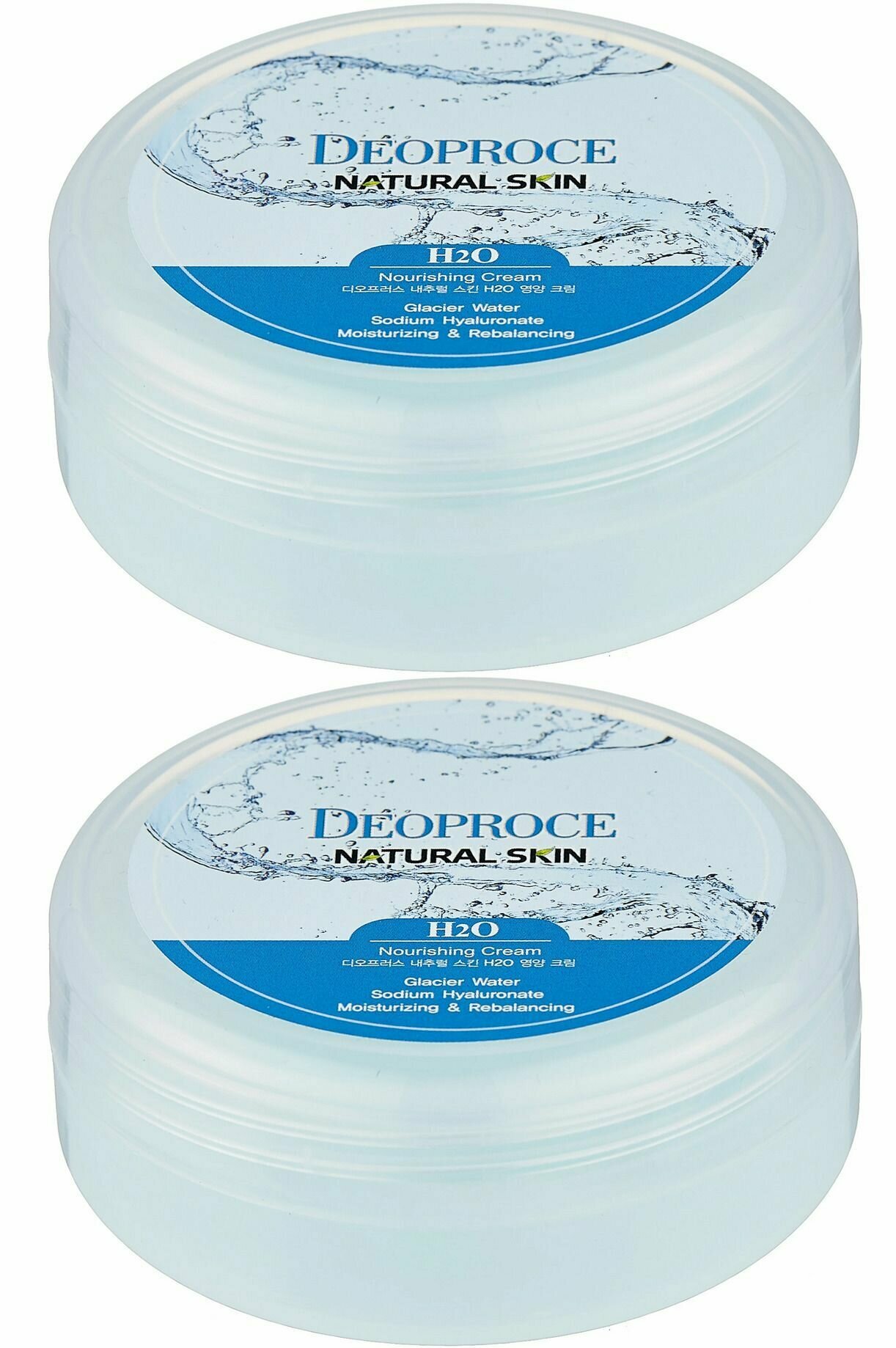 DEOPROCE Крем для лица и тела увлажняющий NATURAL SKIN H2O NOURISHING CREAM 100г - 2 штуки