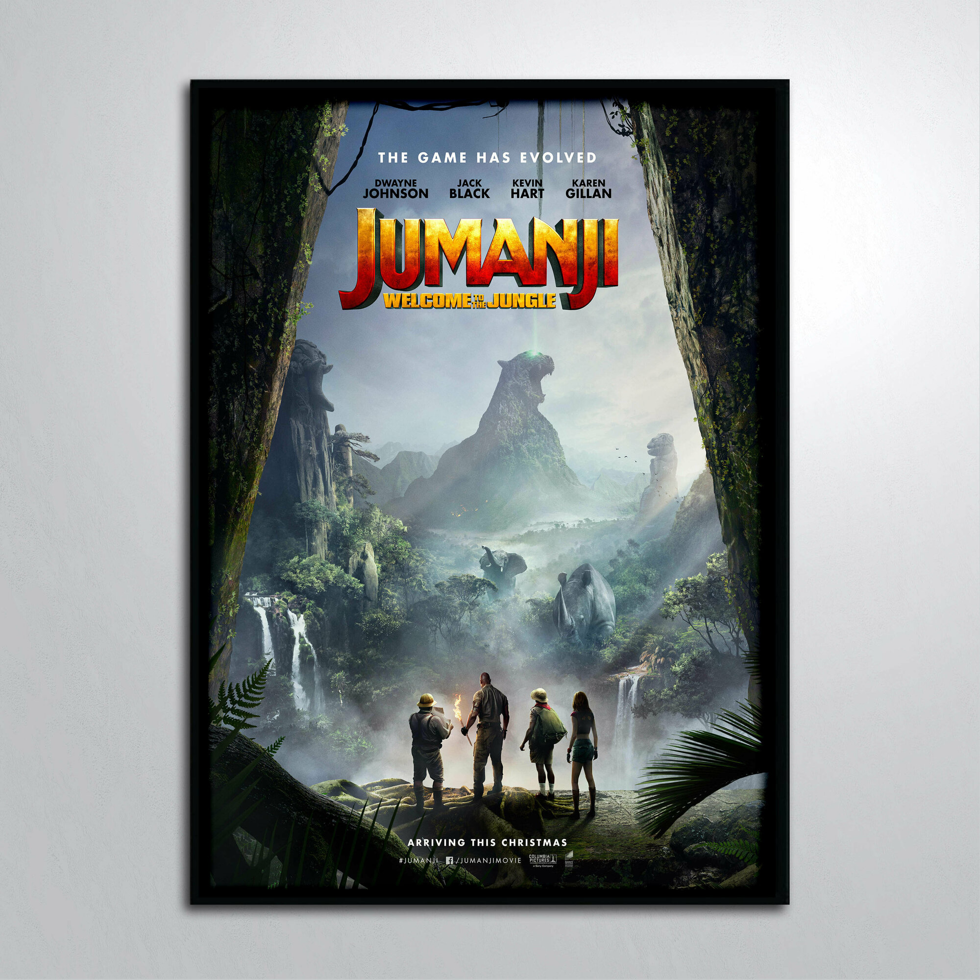 Постер без рамы/Джуманджи Зов джунглей Скала Jumanji Welcome to the Jungle
