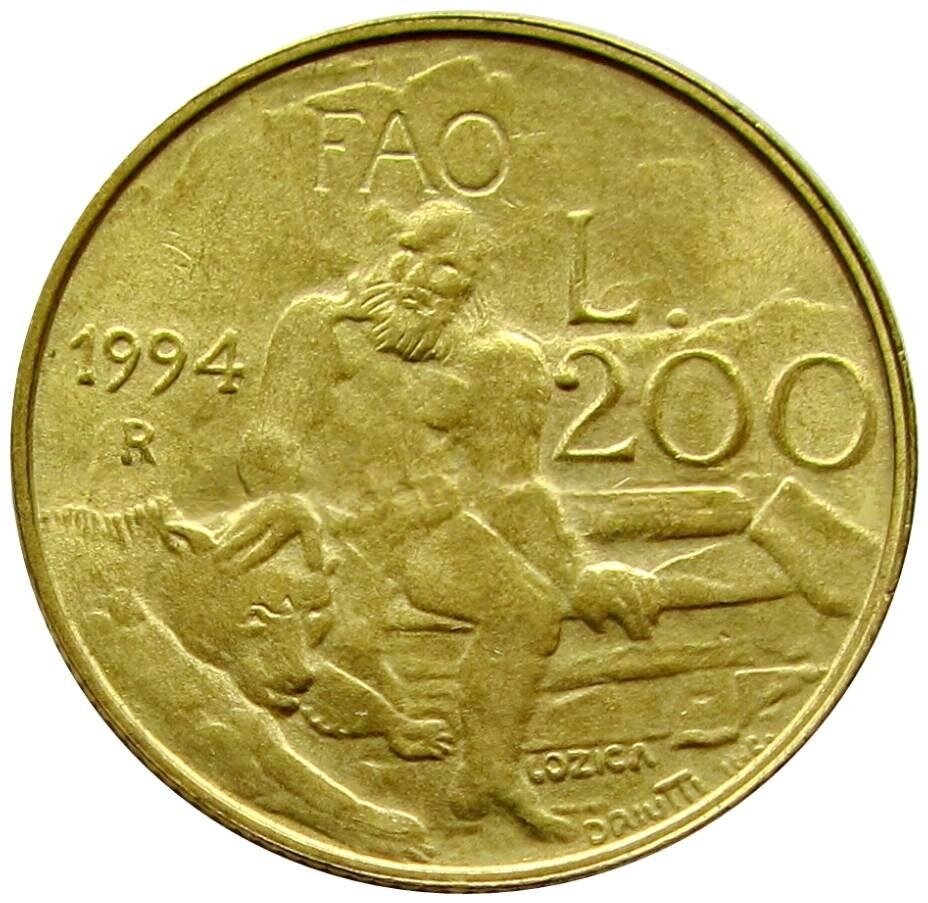 200 лир 1994 Сан-Марино, ФАО Серия Жизнь Святого Марин