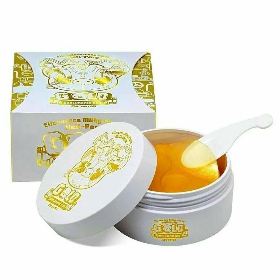 ELIZAVECCA Патчи для глаз с гиалуроновой кислотой Milky Piggy Hell-pore Gold Hyaluronic Acid Eye Patch 90г